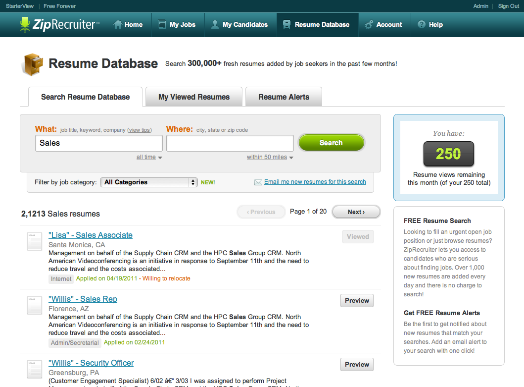 Announcing Enhancements to Resume Database Search - ZipRecruiter