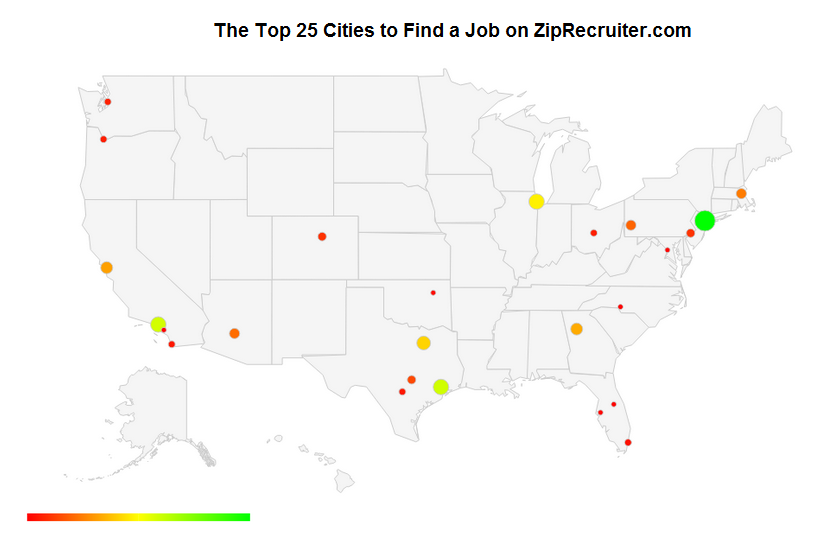 ZipRecruiter's Top 25 Cities to Find a Job - ZipRecruiter