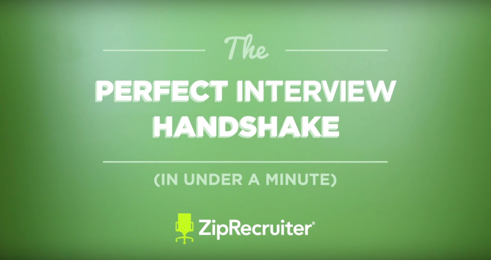The Perfect Interview Handshake - ZipRecruiter