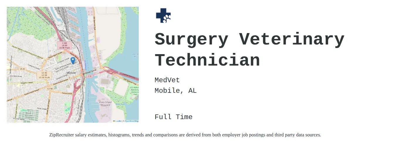 Surgery Veterinary Technician Job in Mobile, AL at MedVet