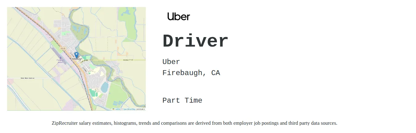 Driver Job in Firebaugh, CA at Uber